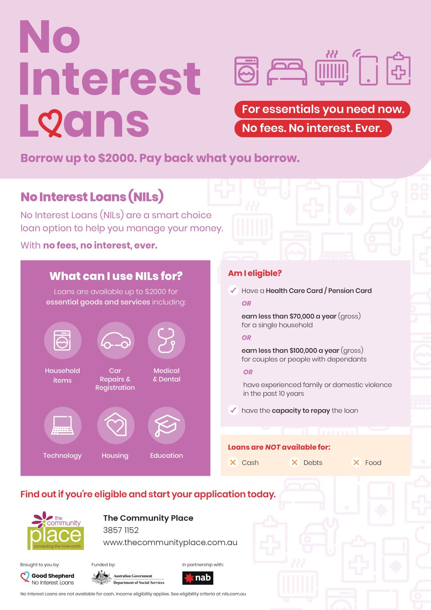 No Interest Loans - North East NILS - The Community Place